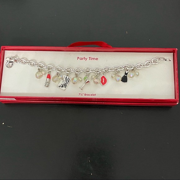 Jewelry | Charm Bracelet Celebrating Party Time Is Nwt | Poshmark